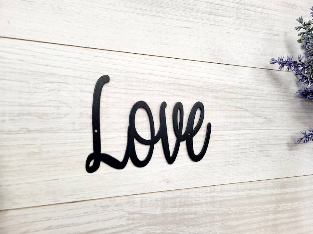 Love Metal Sign Love Sign Love Metal Word Cursive Love Home - Etsy