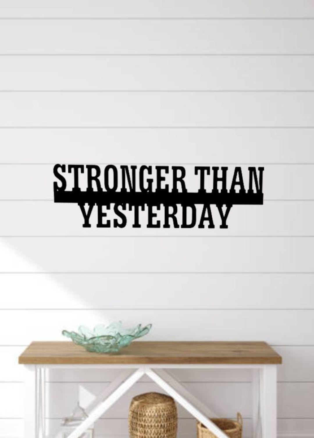 Stronger Than Yesterday Sign Home Gym Sign Personalized Home Gym Sign ...