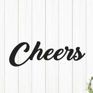 Cheers Sign Metal Cheers Sign Script Cheers Sign Script Font Bar Sign ...