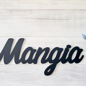 Mangia Sign | Mangia Metal Sign | Eat Sign | Mangia Tutti | Kitchen ...