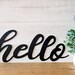 Hello Metal Sign Hello Entryway Sign Hello Cursive Metal - Etsy