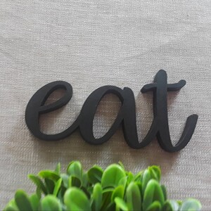 Free Standing Eat Sign Cursive Eat Sign Wood Eat Sign | Etsy