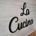 La Cucina Sign La Cucina Metal Sign Homemade Sign Kitchen Decor Cursive ...