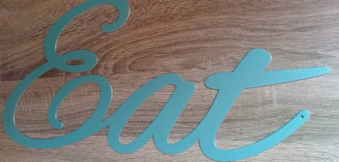 Eat Sign Cursive Eat Sign Metal Eat Sign Farmhouse Style | Etsy