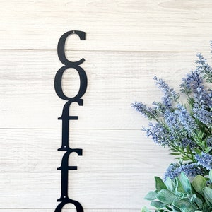 Vertical Coffee Bar Sign Kitchen Decor Coffee Metal Art Metal Coffee ...