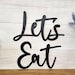 Let's Eat Sign Metal Let's Eat Sign Enjoy Your Meal Homemade Sign ...