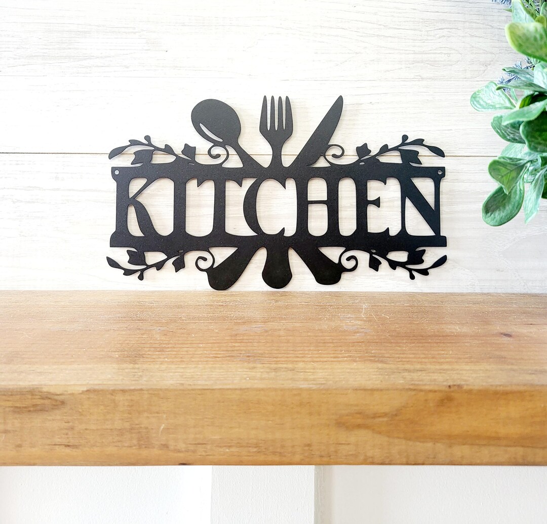 Kitchen Sign | Metal Kitchen Sign | Farmhouse Kitchen Sign | Metal Wall ...