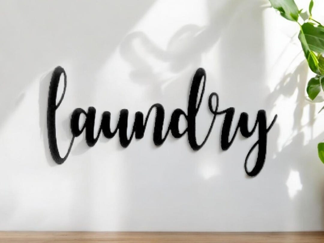 Laundry Room Sign | Cursive Laundry Sign | Script Laundry Sign ...