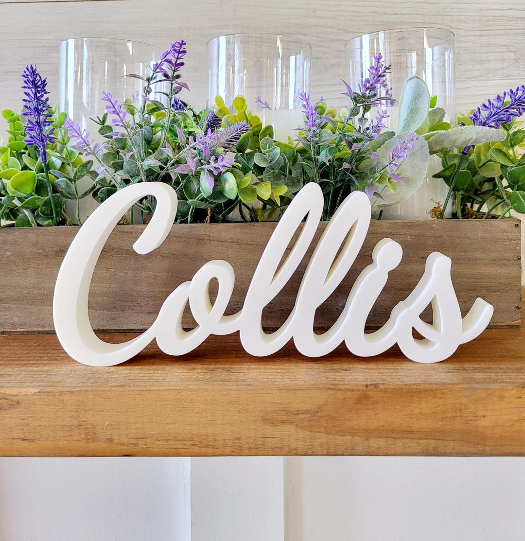 Freestanding Last Name Sign | Personalized Name Sign | Kids Room Sign ...