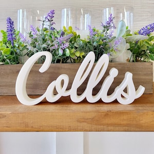 Freestanding Last Name Sign | Personalized Name Sign | Kids Room Sign ...