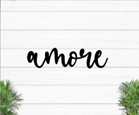 Amore Metal Sign Italian Love Sign Cursive Amore Sign - Etsy