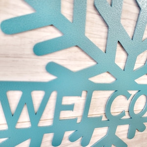Snowflake Welcome Sign | Personalized Winter Door Hanger | Family Name ...