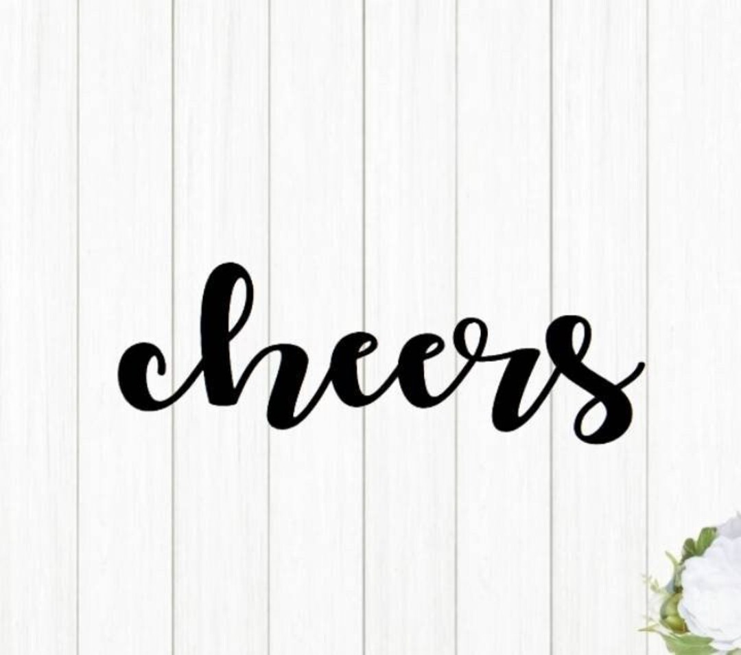 Cheers Sign Metal Cheers Sign Script Cheers Sign Script Font Bar Sign ...