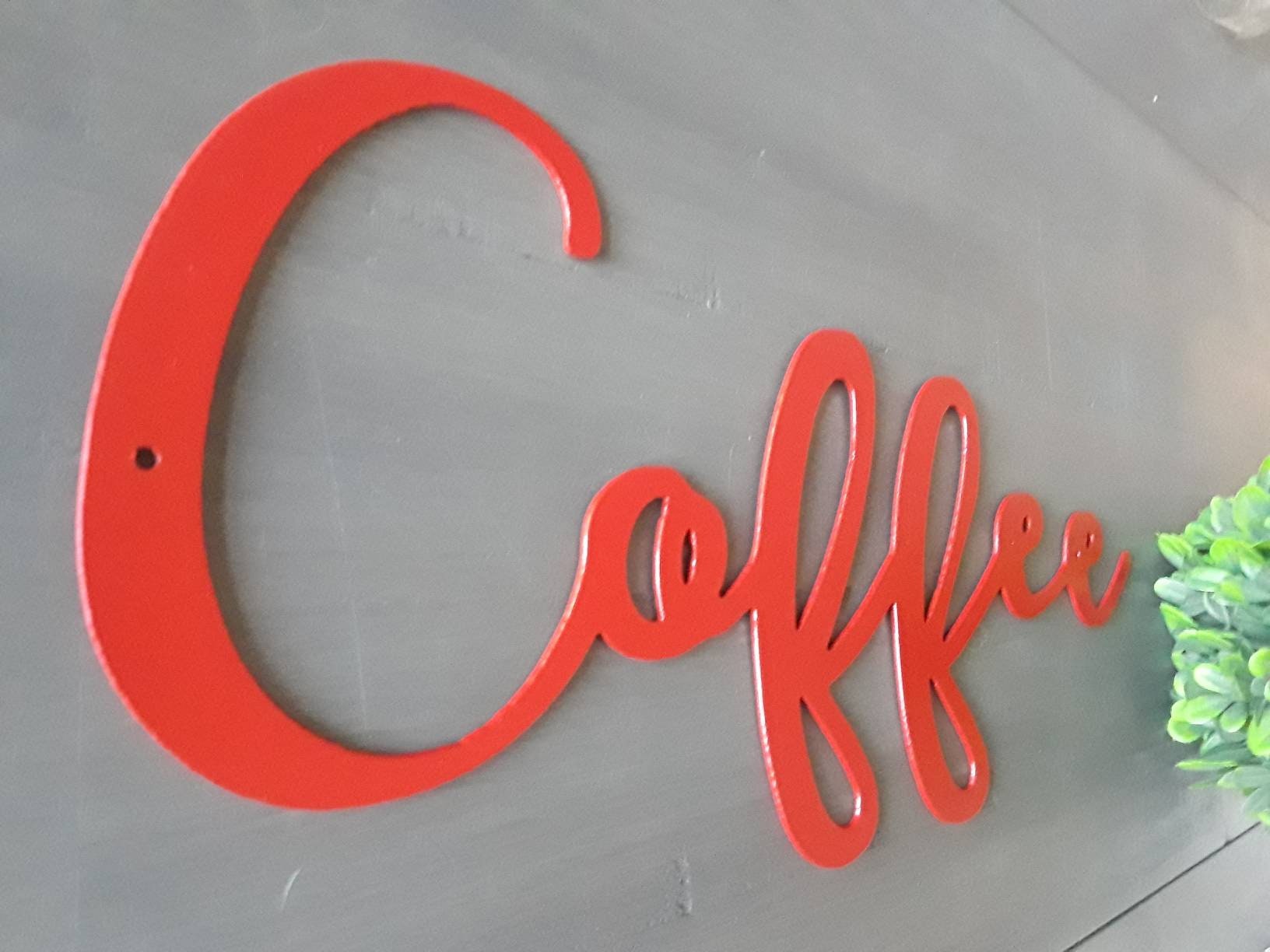 Coffee Bar Sign Kitchen Decor Metal Art Metal Coffee Bar - Etsy