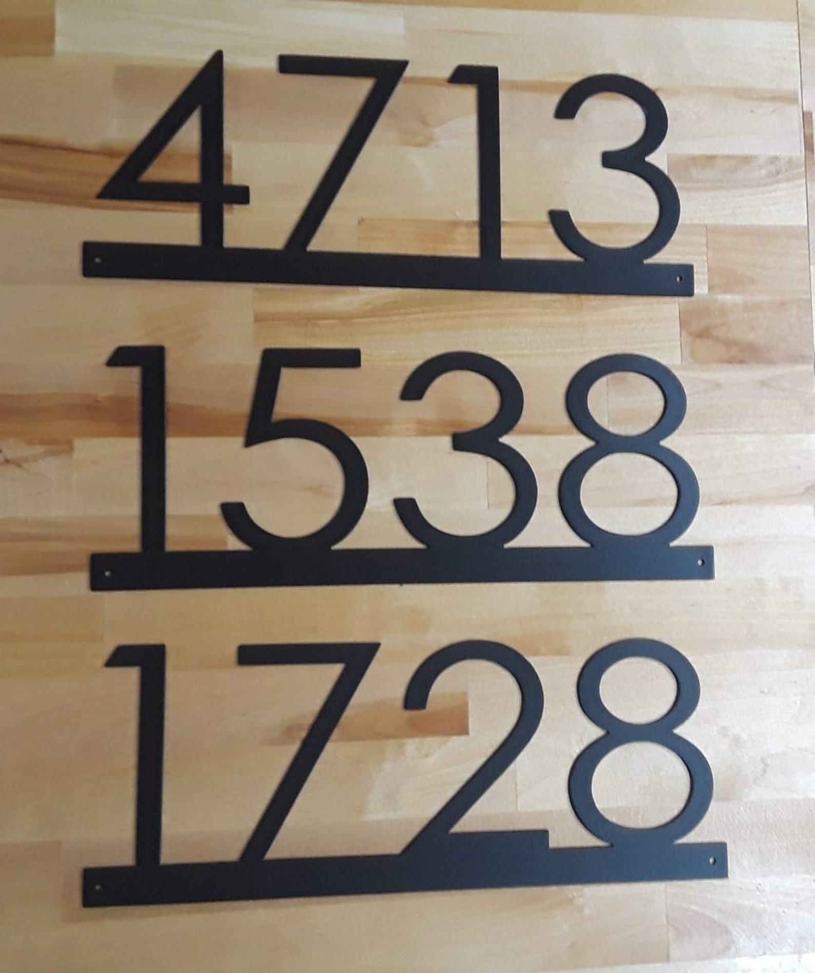 Metal House Number Sign Home Address Sign Horizontal | Etsy