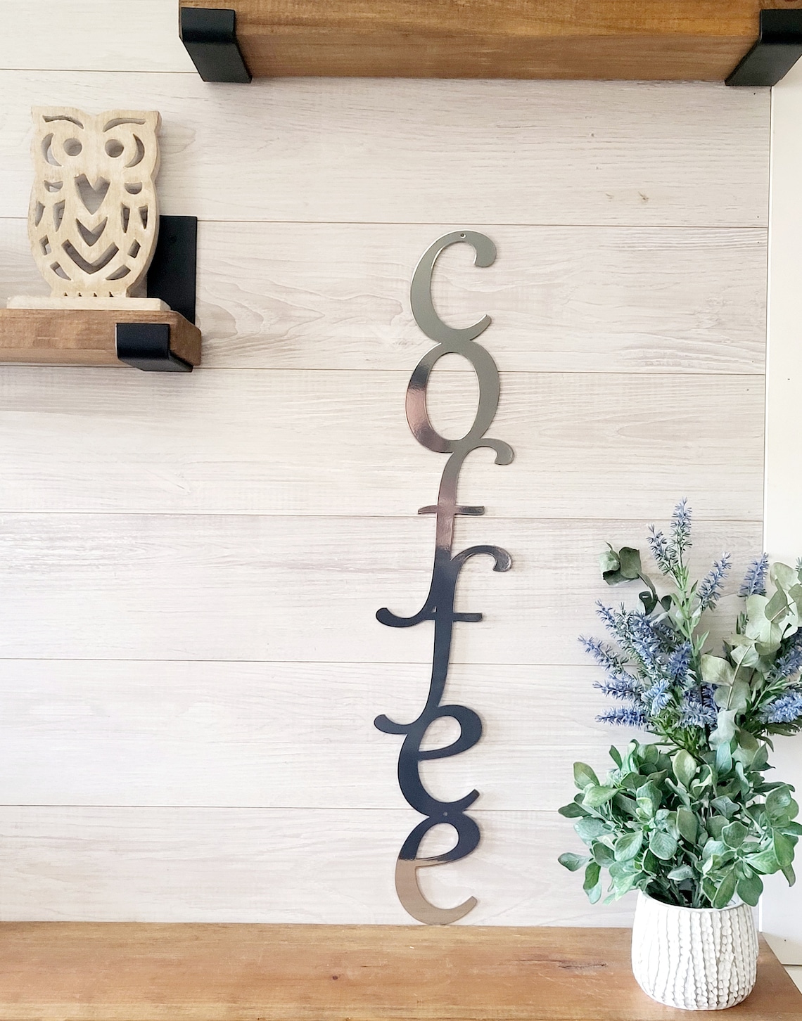 Vertical Coffee Bar Sign | Kitchen Decor | Coffee Metal Art | Metal ...
