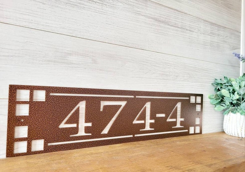 Arts and Craft Address Sign | Craftsman Address Plaque | Mission Style ...
