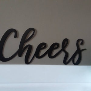 Cheers Sign Metal Cheers Sign Script Cheers Sign Script Font Bar Sign ...