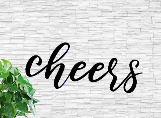 Cheers Sign Metal Cheers Sign Script Cheers Sign Script | Etsy