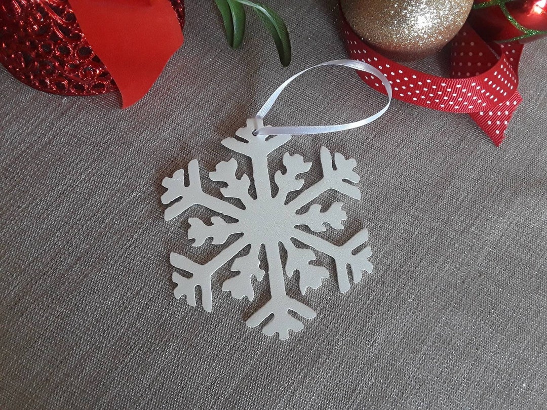 Metal Snowflake Ornament Sets Laser Cut Snowflakes Ornament Christmas ...