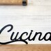 Cucina Sign | Cucina Metal Sign | Homemade Sign | Kitchen Decor ...