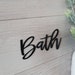 Bath Sign Bathroom Decor Sign Cursive Metal Word Restroom Sign - Etsy