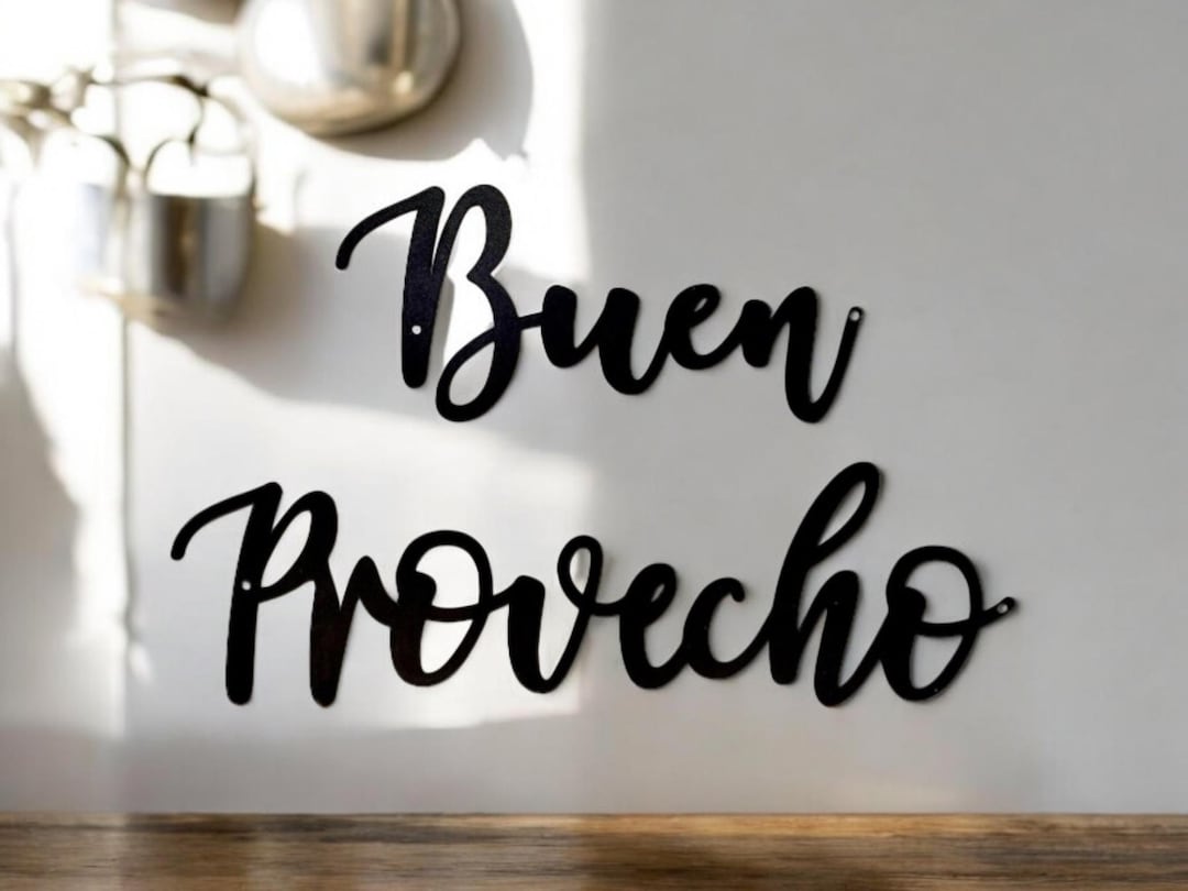 Buen Provecho Sign Buen Provecho Metal Sign Enjoy Your Meal Homemade ...