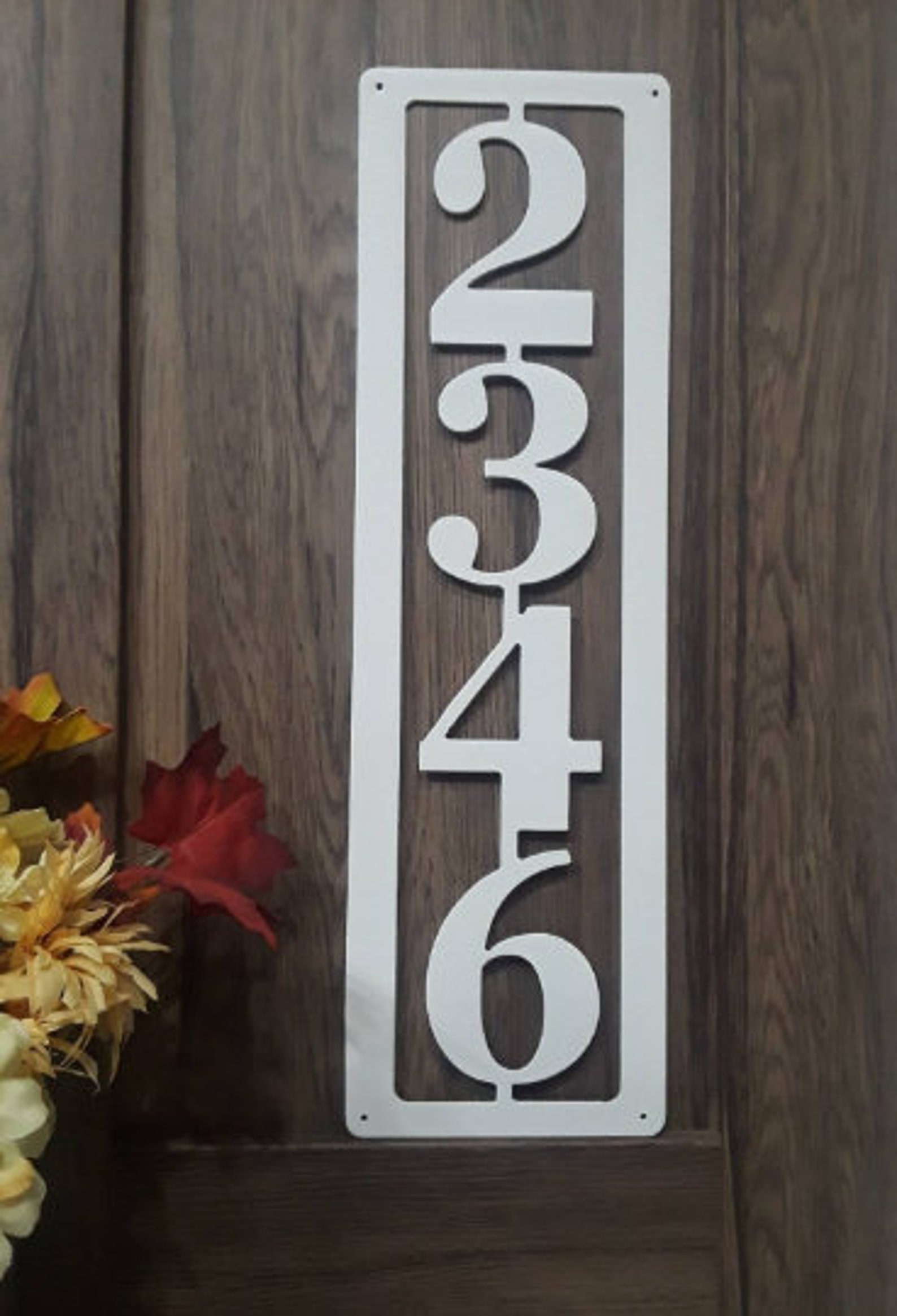 Large Number Address Plaque Metal Address Sign Vertical - Etsy