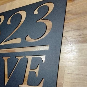 Large Number Address Plaque | Horizontal Address Sign | Metal Address ...