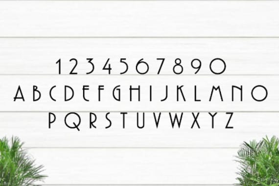 5 Modern Mailbox Numbers Metal Address Numbers and - Etsy