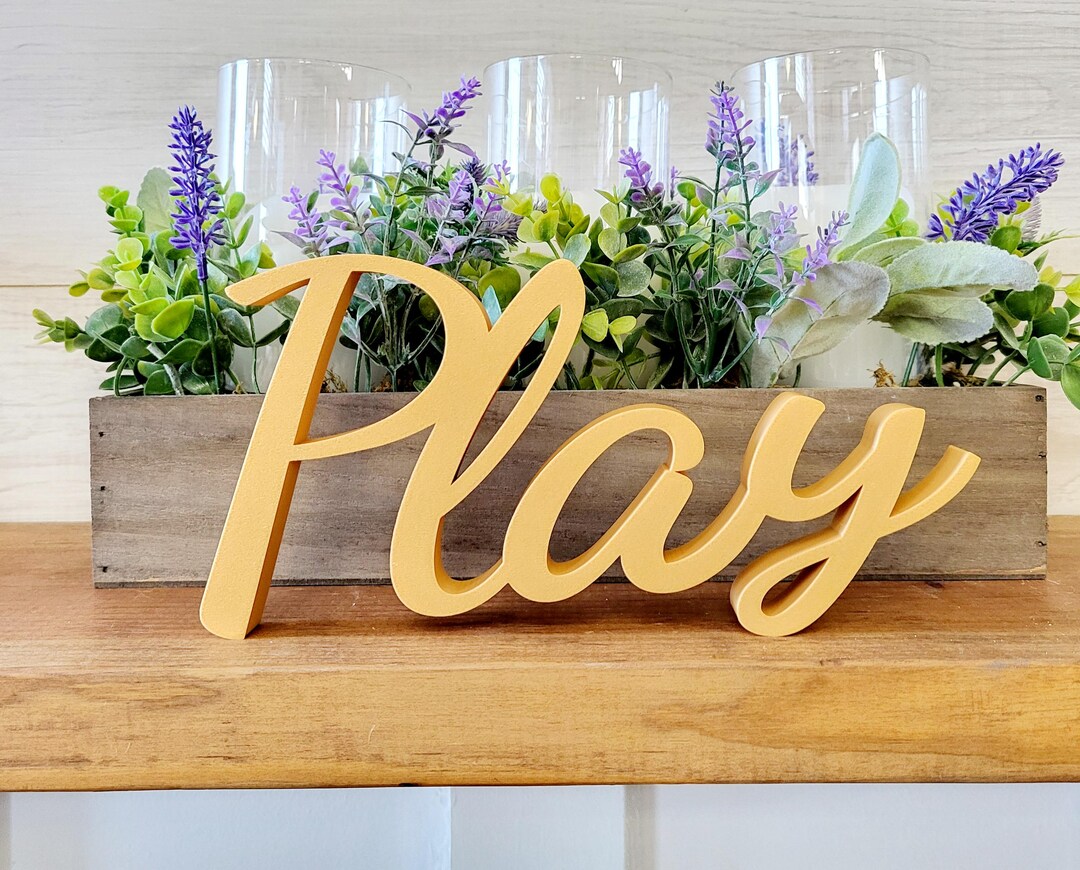 Freestanding Play Sign | Personalized Play Room Sign | Kids Room Sign ...