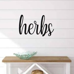Herbs Sign | Herb Garden Sign | Herb Garden Markers | Kitchen Decor ...