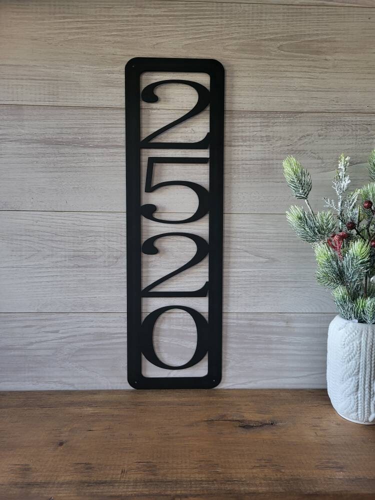 Large Vertical Address Sign House Number Sign Industrial - Etsy