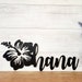 Ohana Metal Sign Hibiscus Flower Sign Cursive Ohana Sign Hawaiian ...