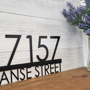 Custom Address Sign Modern House Numbers Street Name Sign - Etsy