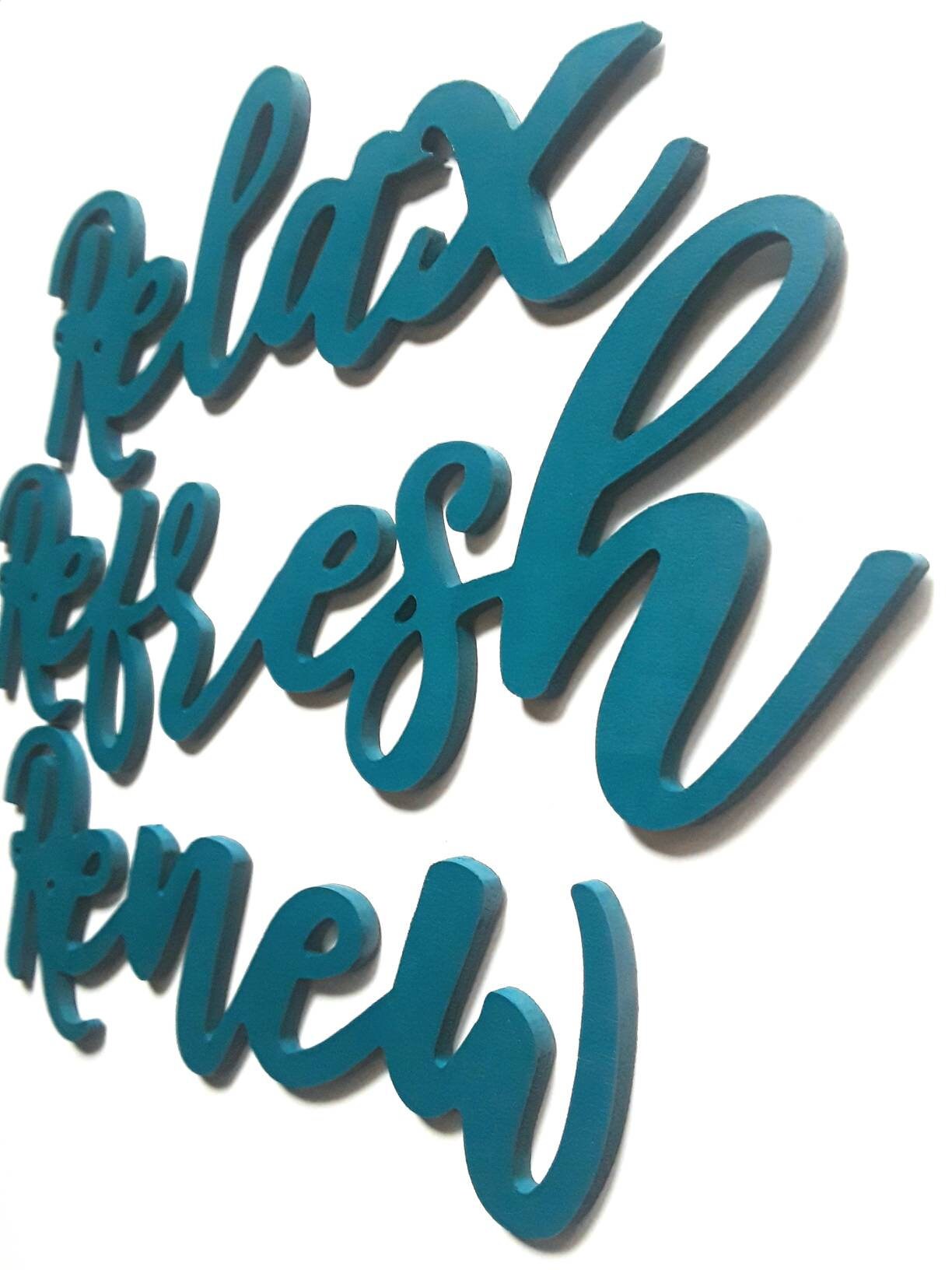 Relax Refresh Renew Signs Relax Bath Sign Bathroom Decor | Etsy