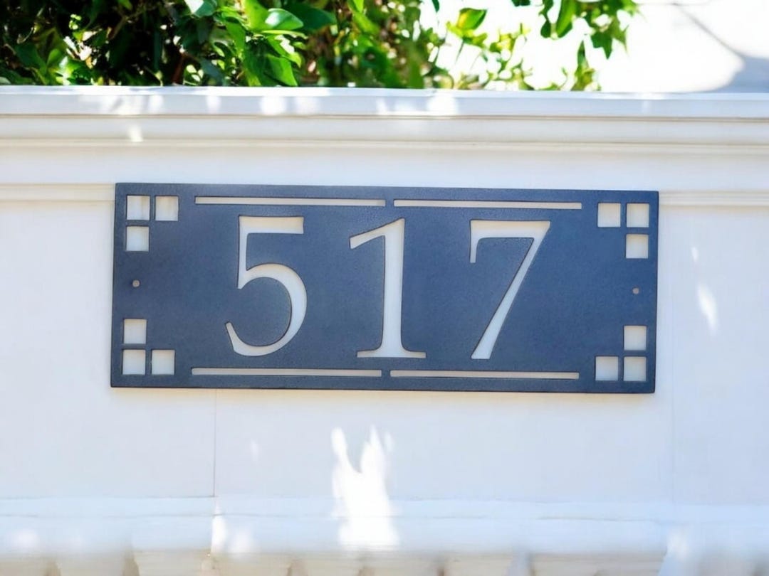 Arts and Craft Address Sign | Craftsman Address Plaque | Mission Style ...