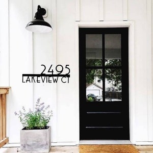 Custom Address Sign | Modern House Numbers | Street Name Sign | Metal ...