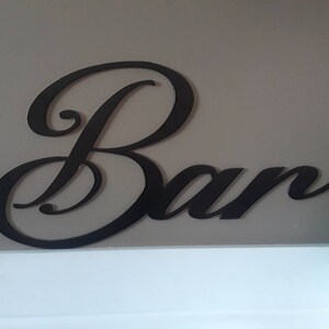 Bar Sign | Cursive Bar Sign | Metal Cursive Bar Sign | Bar Script Word ...