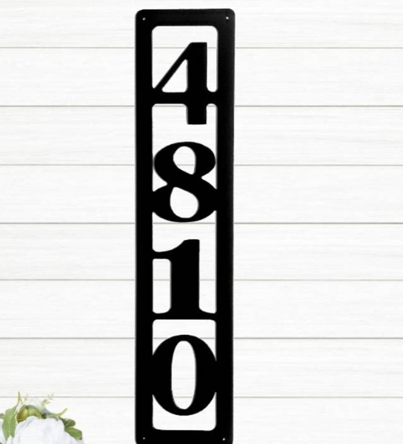Large Vertical Address Sign House Number Sign Industrial - Etsy