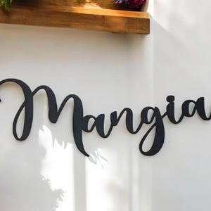 Mangia Sign | Mangia Metal Sign | Eat Sign | Mangia Tutti | Kitchen ...