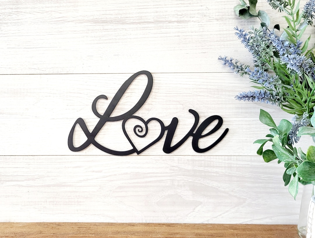 Love Metal Sign Love Sign Love Metal Word Cursive Love metal Love Home ...