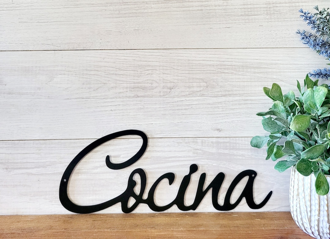 La Cocina Sign | La Cocina Metal Sign | Homemade Sign | Kitchen Decor ...