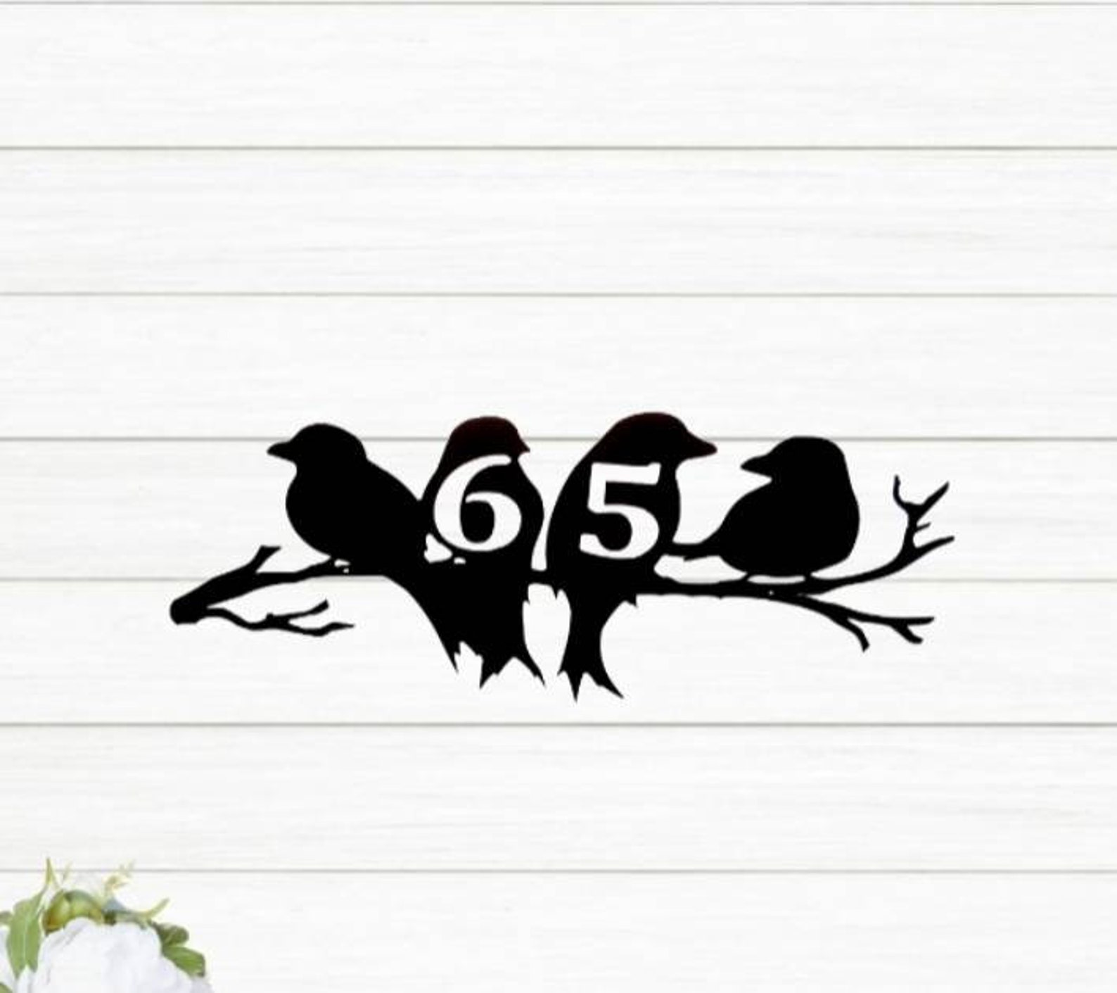 Birds On A Limb House Number Address Metal Sign Metal Art | Etsy