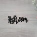 Restroom Sign | Metal Restroom Sign | Cursive Restroom Sign | Script ...