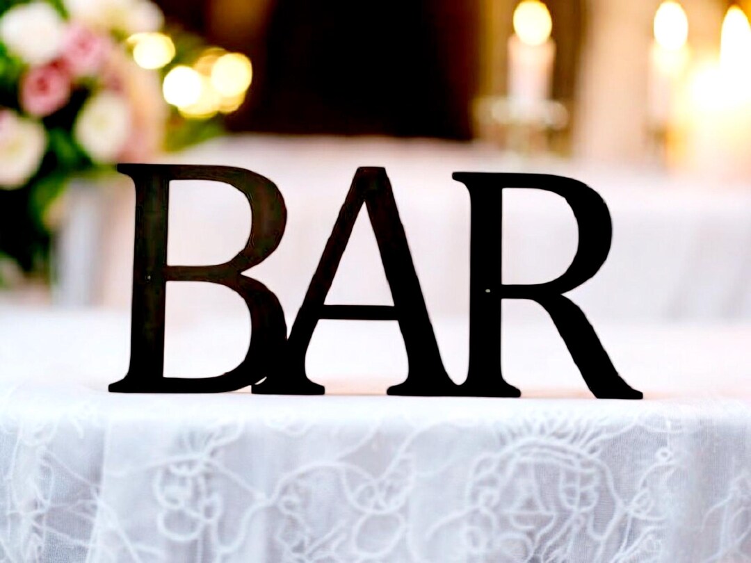 Freestanding Bar Sign | Farmhouse Bar Sign | Thick Bar Sign | Holiday ...