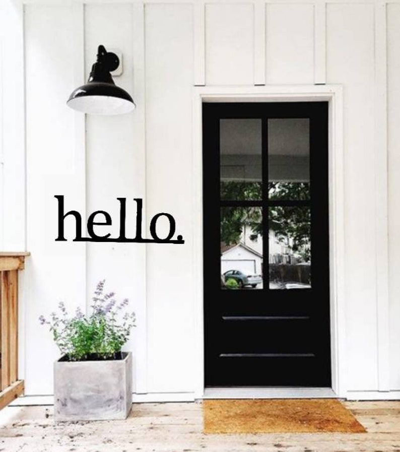 Hello Metal Sign Hello Entryway Sign Hello Metal Word - Etsy