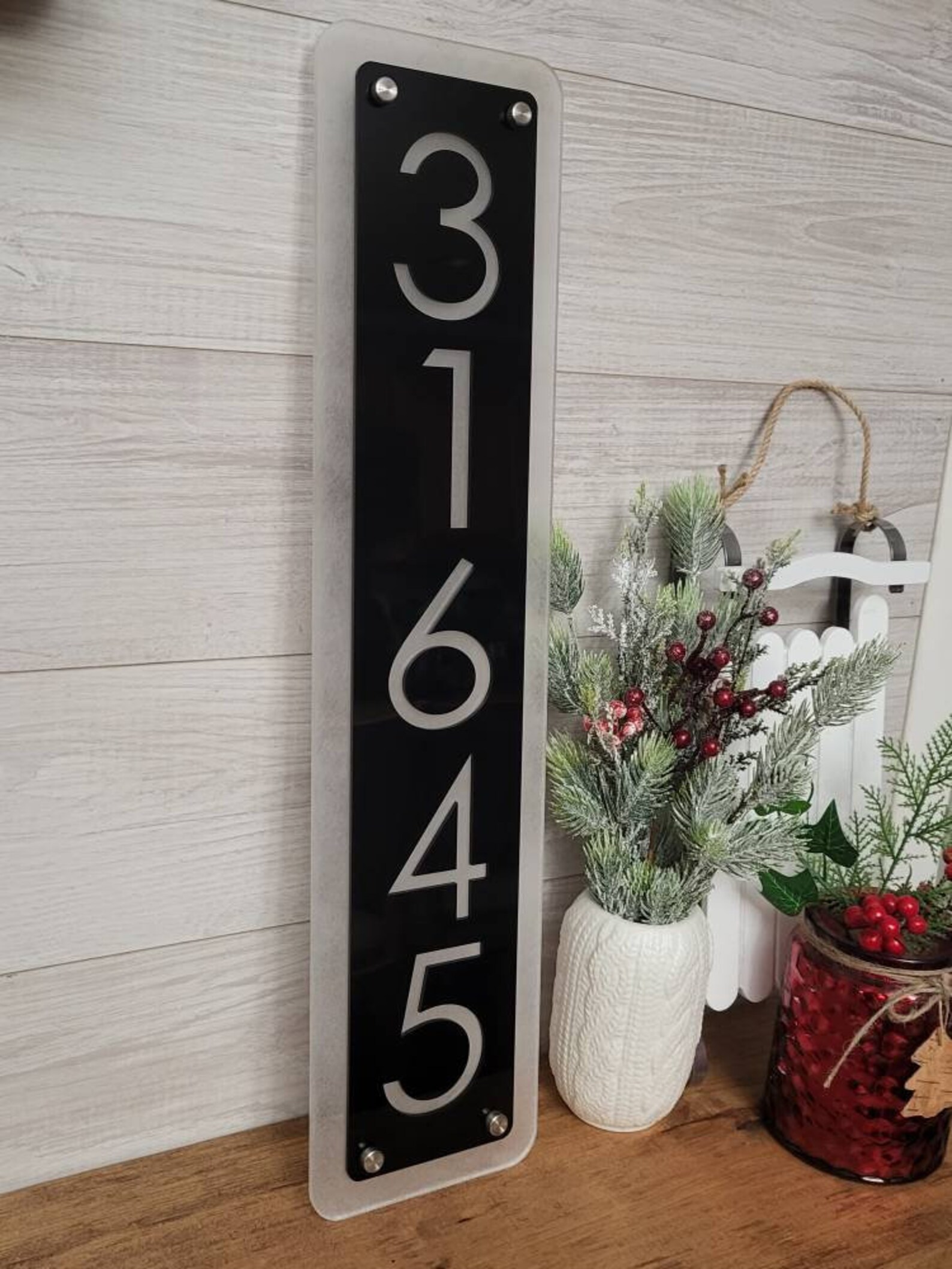 Vertical House Address Sign Modern House Numbers Acrylic - Etsy