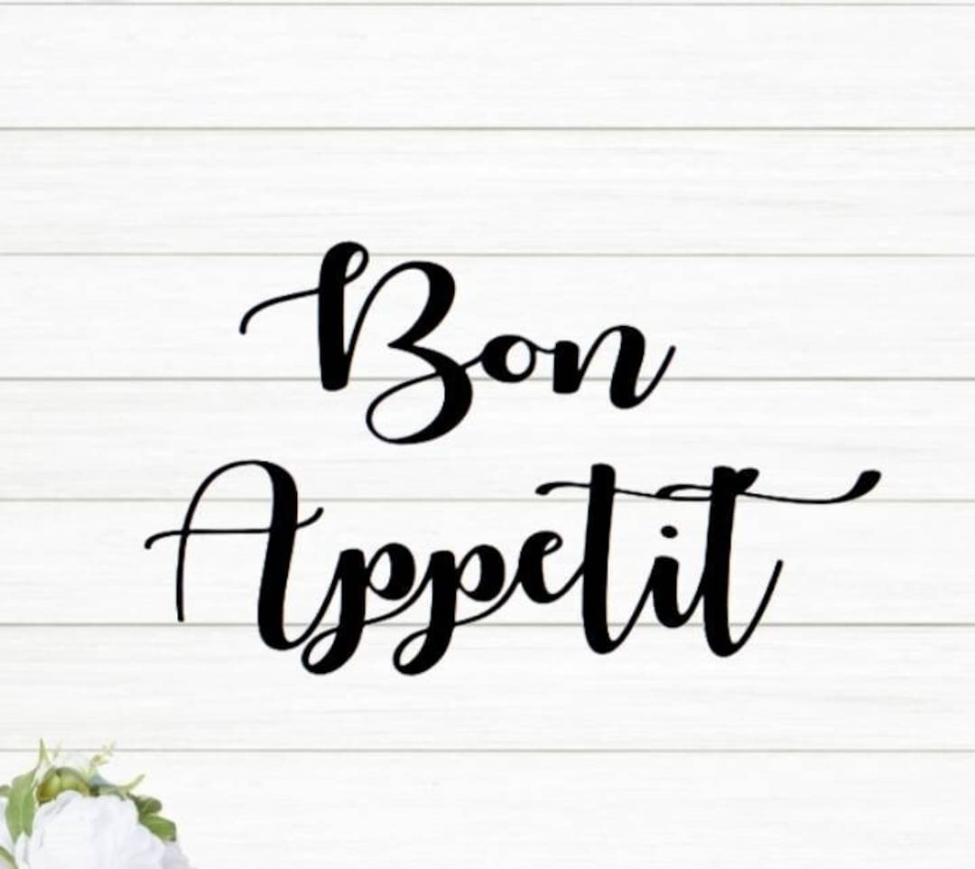 Bon Appetit Sign | Bon Appetit Metal Sign | Enjoy Your Meal | Homemade ...