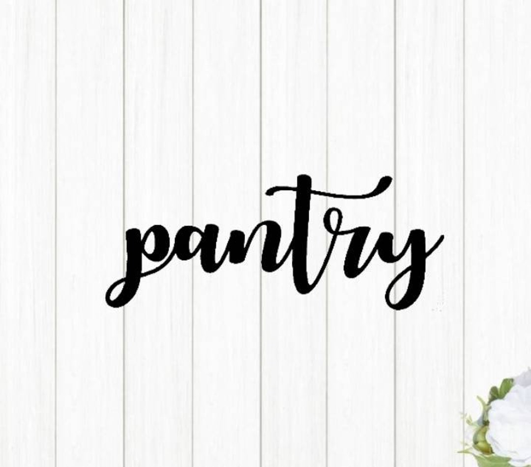 Pantry Sign Wood Pantry Kitchen Sign Script Pantry Sign Farmhouse Style ...
